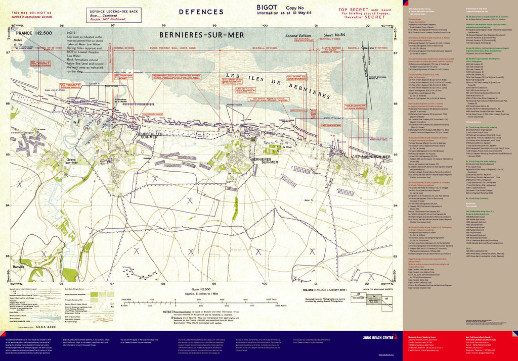 D-Day Map / D-Day Carte – Juno Beach Centre